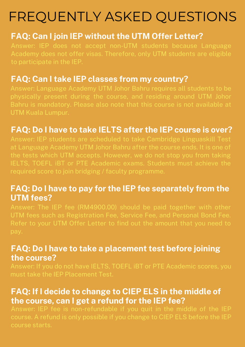 Intensive English Programme (IEP) | Language Academy