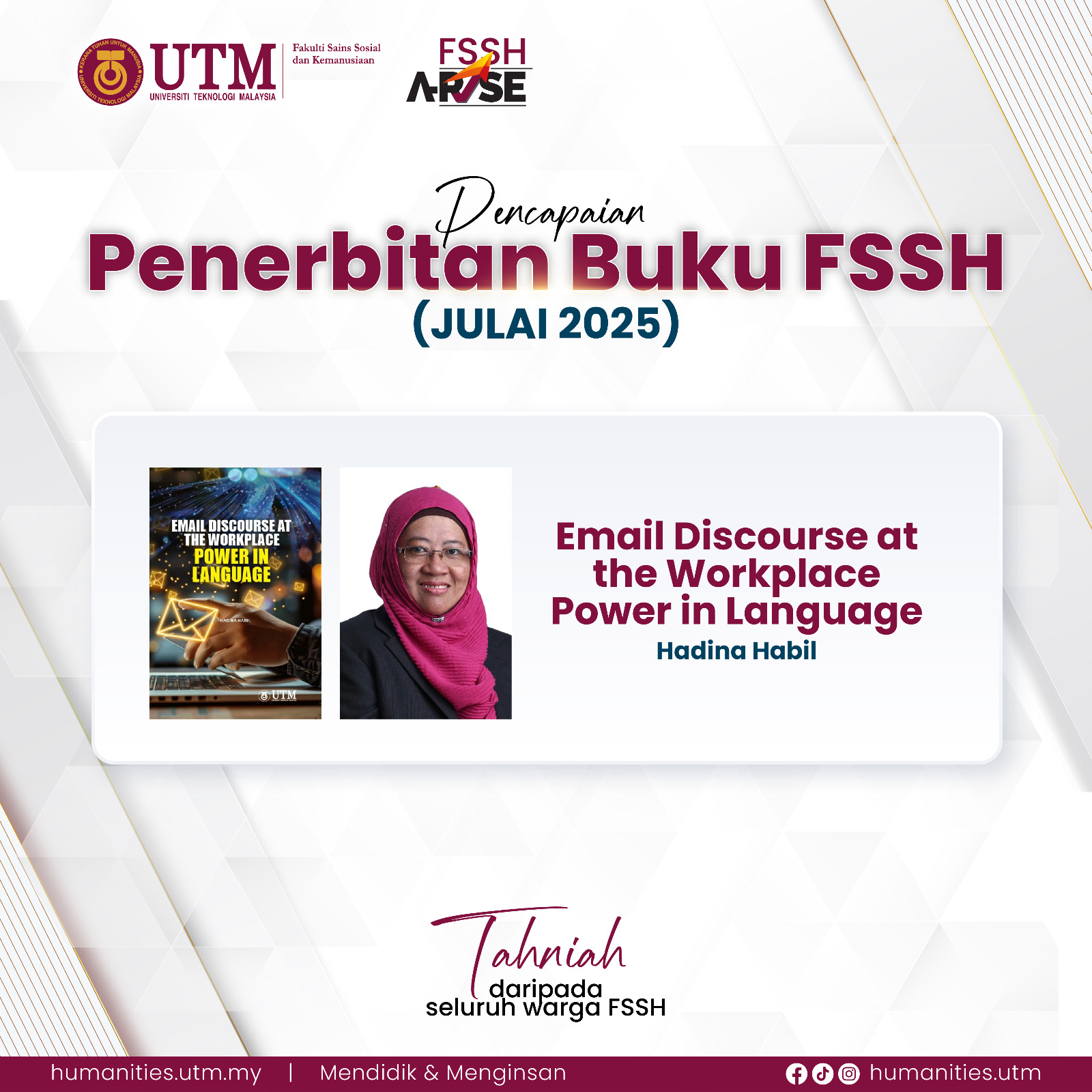 Penerbitan Buku FSSH - Humanities UTM MY